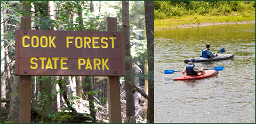 The Knotty Pines Restaurant - Bar - Cook Forest, PA - Tiki Bar, Kayak ...